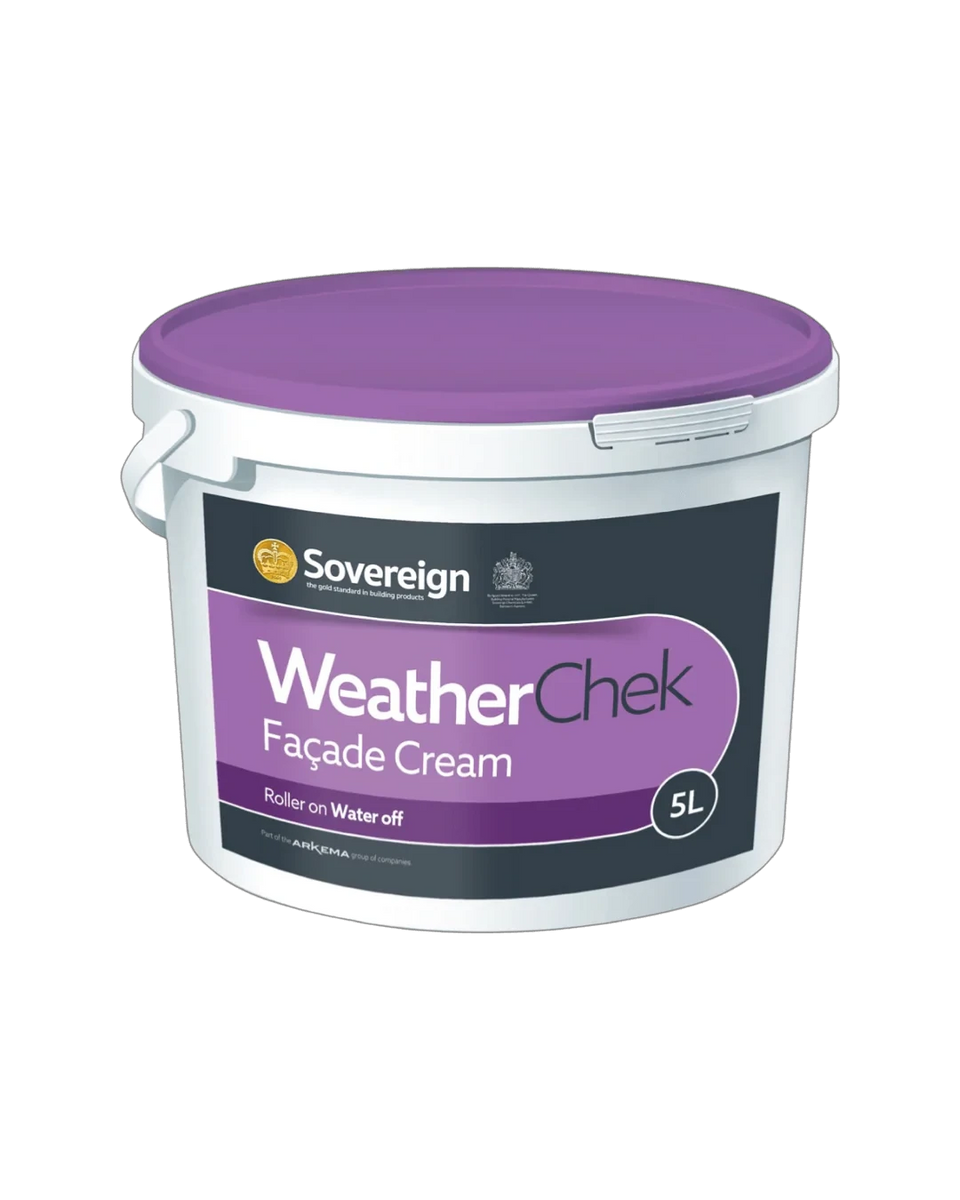 Sovereign 5L Weather-Chek Facade Cream Long Lasting Water Repellent fo ...