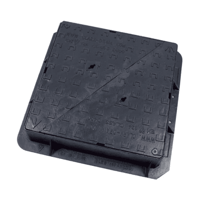 Double Triangle Ductile Iron Manhole Cover 675 x 675 x 150mm Carriagew ...