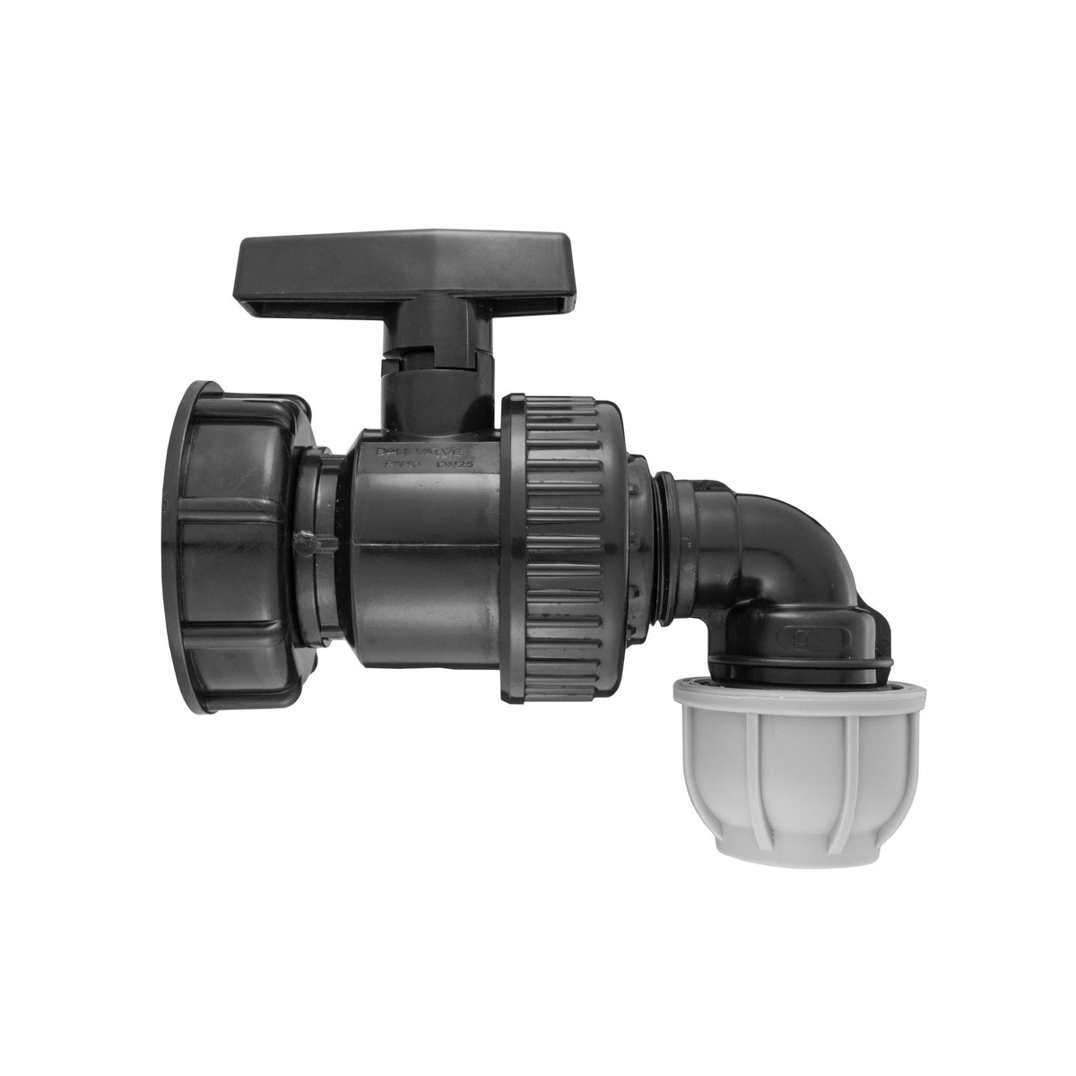 IBC S60X6 Cap With Valve And MDPE Elbow 25mm – Armstrong Cheshire